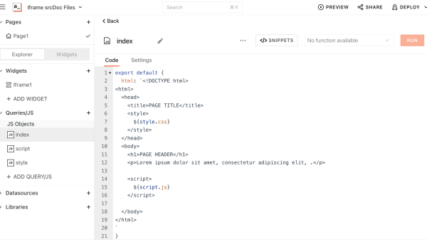 Iframe Experiments: Extending Appsmith with Custom Iframe Code | Appsmith Community Portal